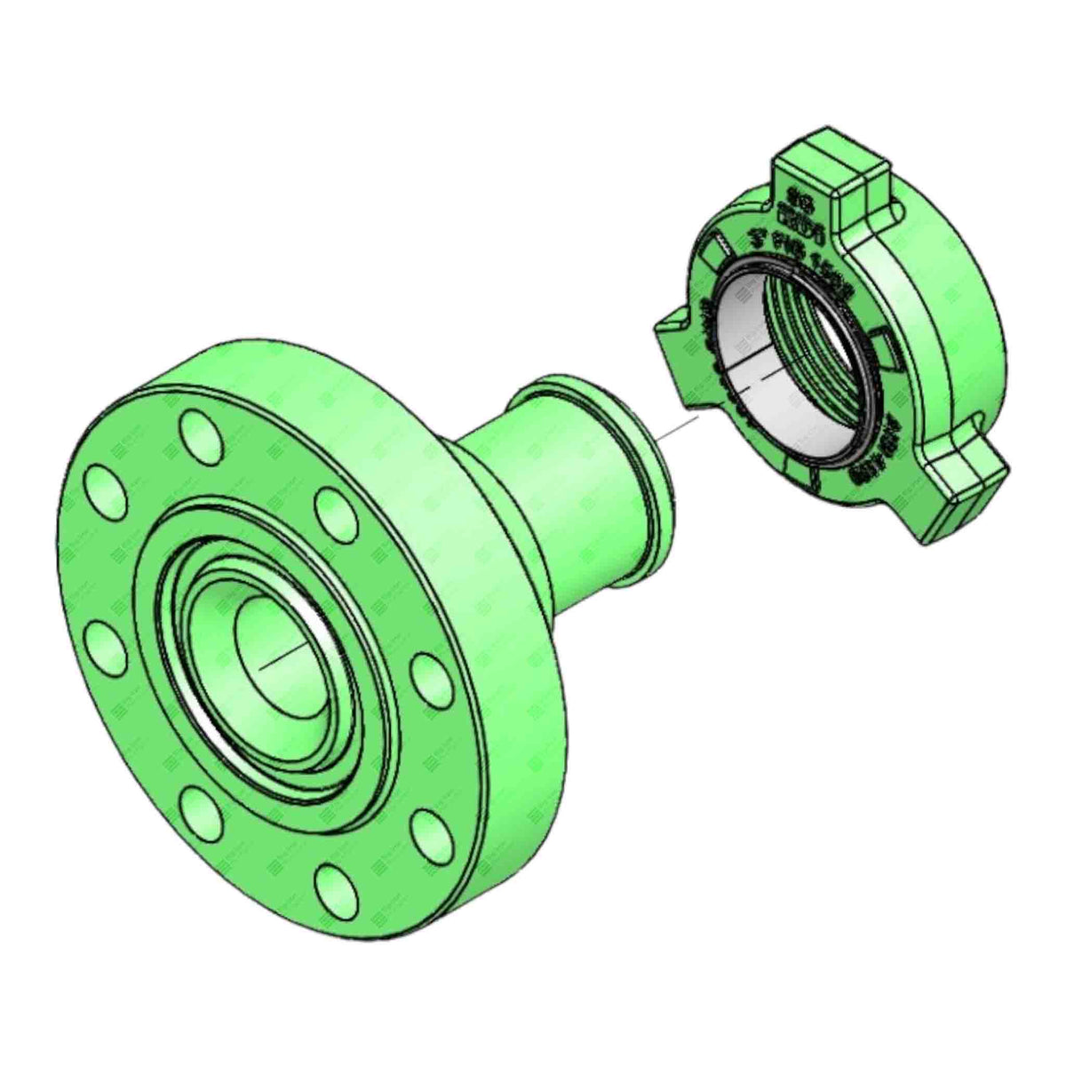 Flange Adapter, 4-1/16" 10M x 3" 1502 M, 10000 psi, Sour Service – Big ...